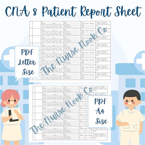 Cna Report Sheet Nursing Assistant Report Sheet Uap 8 Patient Report Sheet Double Sided Day
