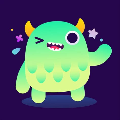 Premium Vector Cute Monster