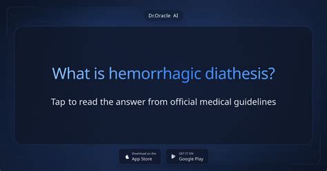 What Is Hemorrhagic Diathesis