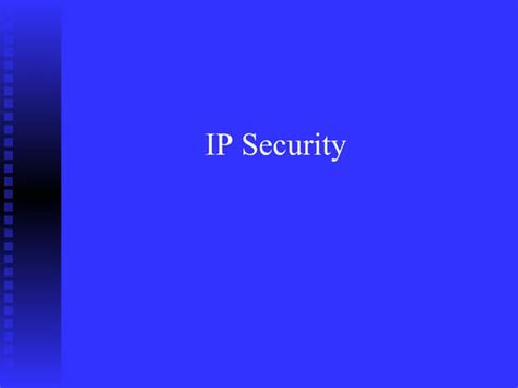 Ipsec Ppt Computer Networking Computing