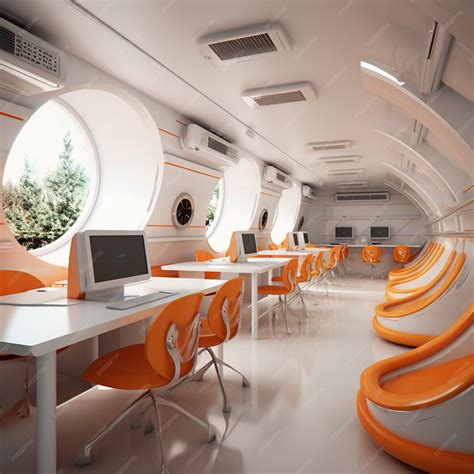 Free Photo View Of Futuristic And High Tech Classroom For Students