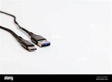 USB Type C And USB 3 0 Closeup On White Background Macro Stock Photo Alamy