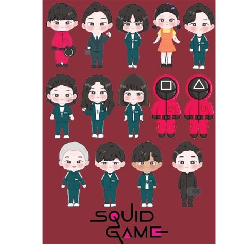 Jual Sticker Squid Game 1 Pc Shopee Indonesia