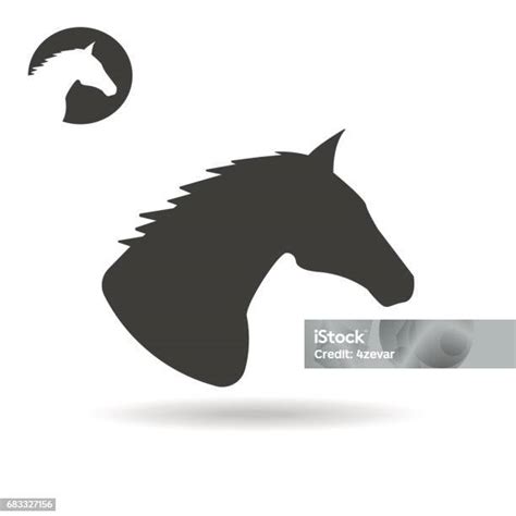 말 아이콘크기 말에 대한 스톡 벡터 아트 및 기타 이미지 말 머리 무스탕 Istock