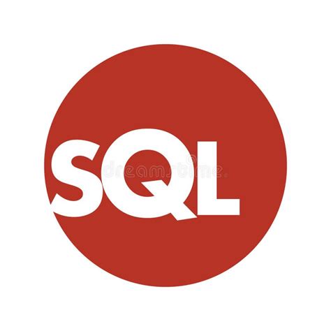 Text Sql Structured Query Language Sigh Stroke Symbol Stock Illustration Illustration Of