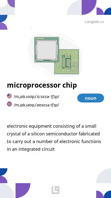 Definition And Meaning Of Microprocessor Chip Langeek