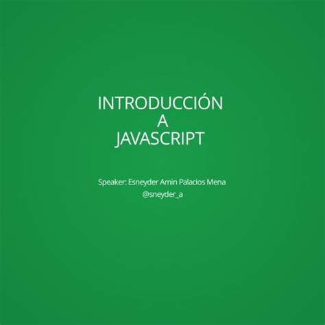 IntroducciÓn A Javascript