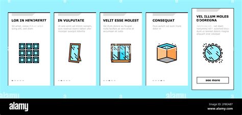 Mirror Installation Onboarding Icons Set Vector Stock Vector Image And Art Alamy