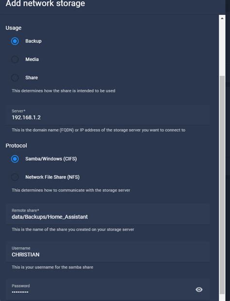 Add Network Storage Help Needed Frontend Home Assistant Community