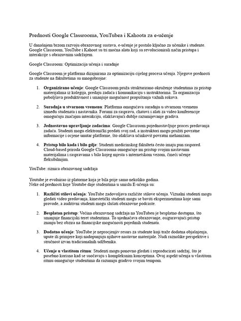 Prednosti Sustava Za E Ucenje Pdf