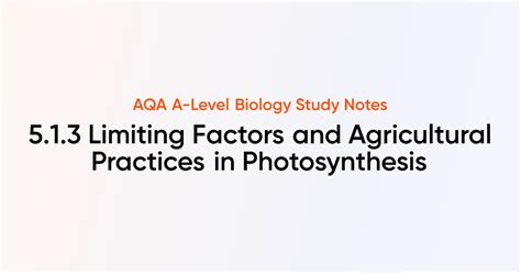 Limiting Factors And Agricultural Practices In Photosynthesis 513