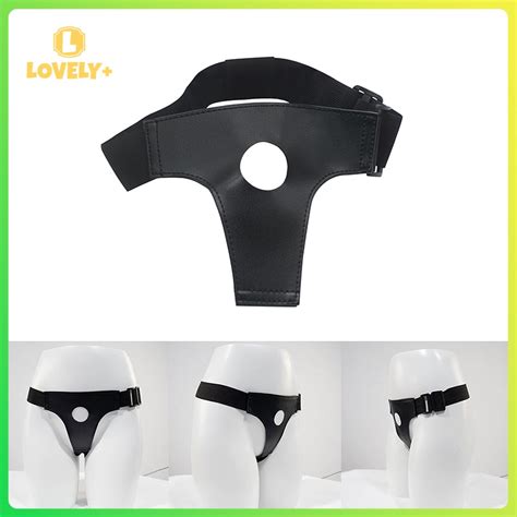 Female Harness Leather Strap On With Vibrating Dildo Adult Sex Toy Polyamide Faux Leather Jj