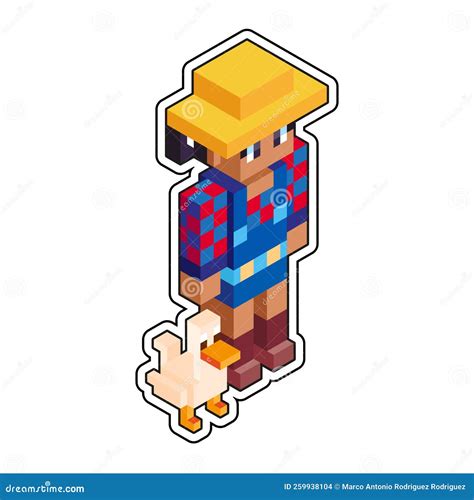 Isolated Farm Duck Minecraft Vector Illustration Stock Vector Illustration Of Technology