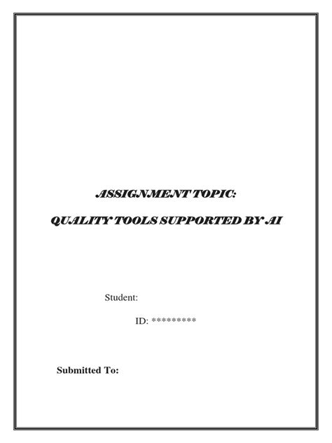 Quality Tools Supported By Ai Pdf