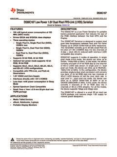 DS C Low Power V Dual Pixel FPD Link Ds C Low Power V Dual Pixel Fpd Link Pdf