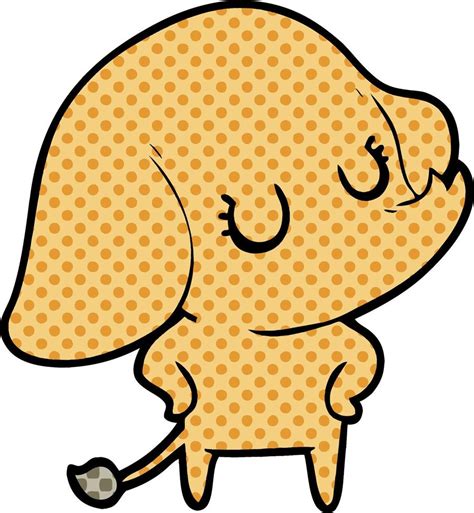 Elefante De Dibujos Animados Lindo 12456990 Vector En Vecteezy