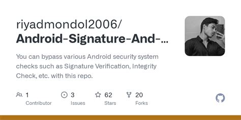 Github Riyadmondol2006android Signature And Integrity Check Bypass You Can Bypass Various
