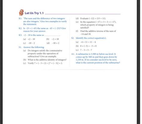 Let Us Try 1 1 K1 The Sum And The Difference Of Two Integers Are Also In