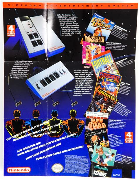 Nes Four Score And Nes Satellite [poster] Nintendo Nes Retromtl
