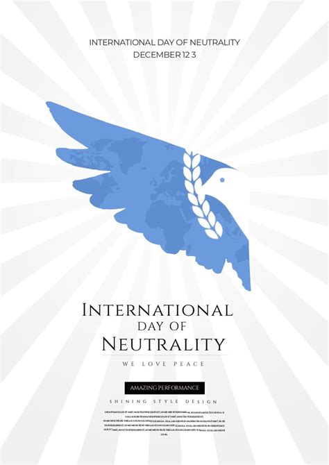 Artistic Figure Celebrating Global Neutrality Poster Design Template