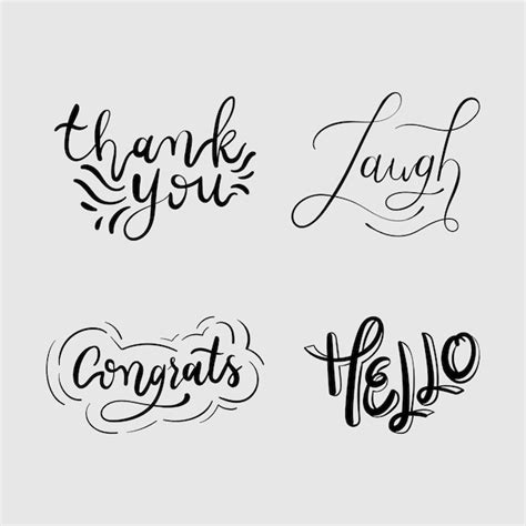 Tipografia Di Parole Divertenti Corsive Di Doodle Di Vettore Vettore