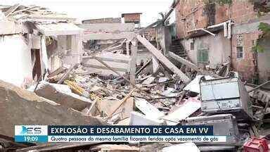 Boa Noite Espírito Santo Casa desaba após explosão e deixa pais e