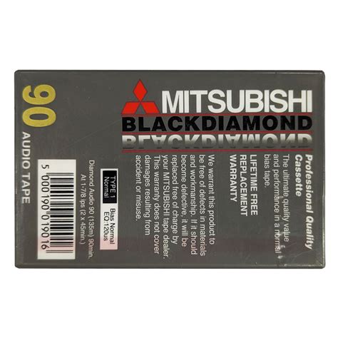 Mitsubishi Black Diamond C90 Ferric Blank Audio Cassette Tapes Retro