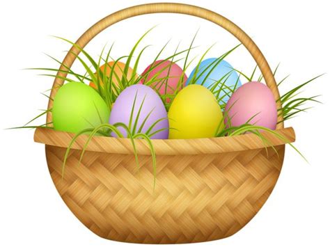 Clipart Easter Basket With Eggs