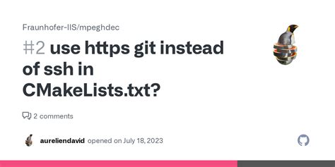 use git instead of ssh in cmakelists txt · issue 2 · fraunhofer