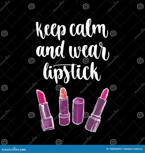Modern Calligraphy Style Inspiration Makeup Phrase Stock Vector