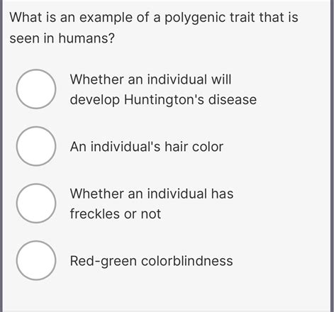 What Is An Example Of A Polygenic Trait That Studyx