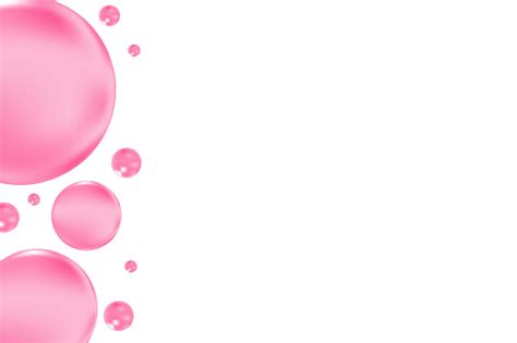 빛나는 분홍색 액체 거품 또는 액체 젤리 방울이 투명한 배경에 고립되어 있습니다 미용 미용 과학 스킨 케어 분자 개념에 대한 미적 구성 3차원 형태에 대한 스톡 벡터 아트