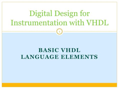 Ppt Digital Design For Instrumentation With Vhdl Powerpoint Presentation Id