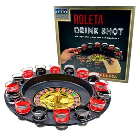 Jogo Roleta Drink Shot 16 Copo Shots Cassino Jogo Aposta Pontofrio