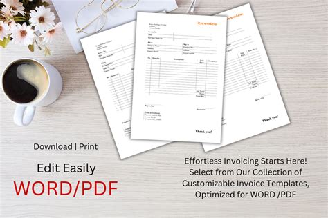 Custom Invoice Template PDF Graphic By KOZAGO Creative Fabrica