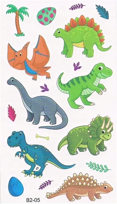 TATUAŻE DLA DZIECI TATUAŻ ZMYWALNY DINOZAURY 15031723358 Allegro pl