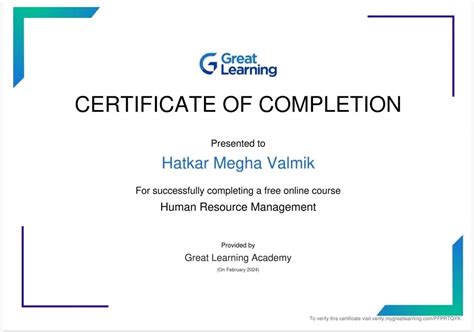 completed human resource management course megha hatkar posted on the topic linkedin