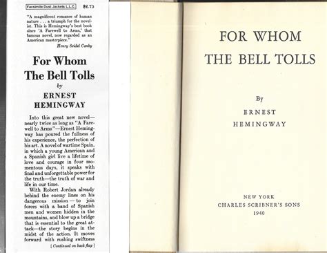 For Whom The Bell Tolls 1st Edition1st Printing By Ernest Hemingway