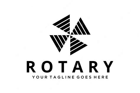 그림 추상 현대 회전 팬 냉각 기호 로고 디자인 벡터 프리미엄 벡터