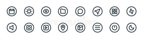 Basic Ui Line Icons Linear Set Stock Vector Illustration Of Energy Business 192578435