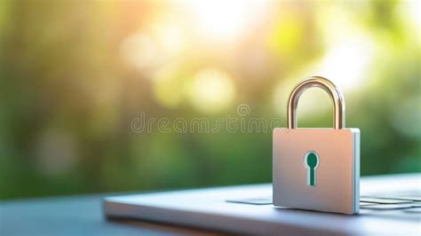 Enhanced Laptop Security Padlock On Keyboard Symbolizing Data