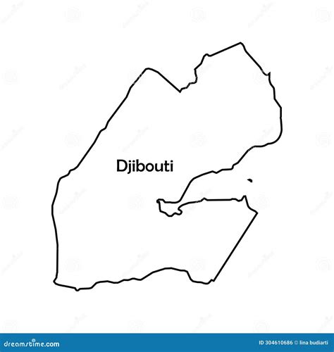Country Map Of Djibouti Stock Illustration Illustration Of Topographic