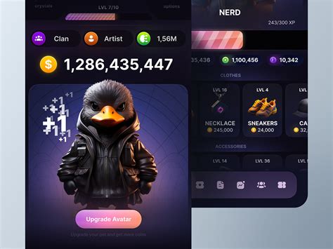 telegram tap game ton coin ui dashboard behance