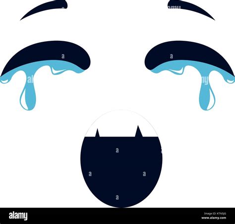 Crying Face Emoji Character Vector Illustration Design Stock Vector