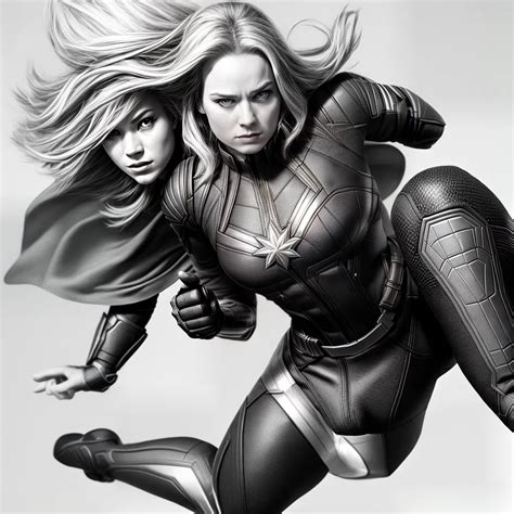 Desenho Capitã Marvel Para Colorir