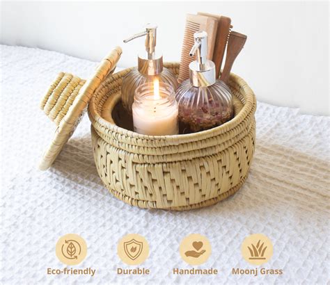 Buy Handmade Moonj Grass Round Basket At 18 Off Online Wooden Street