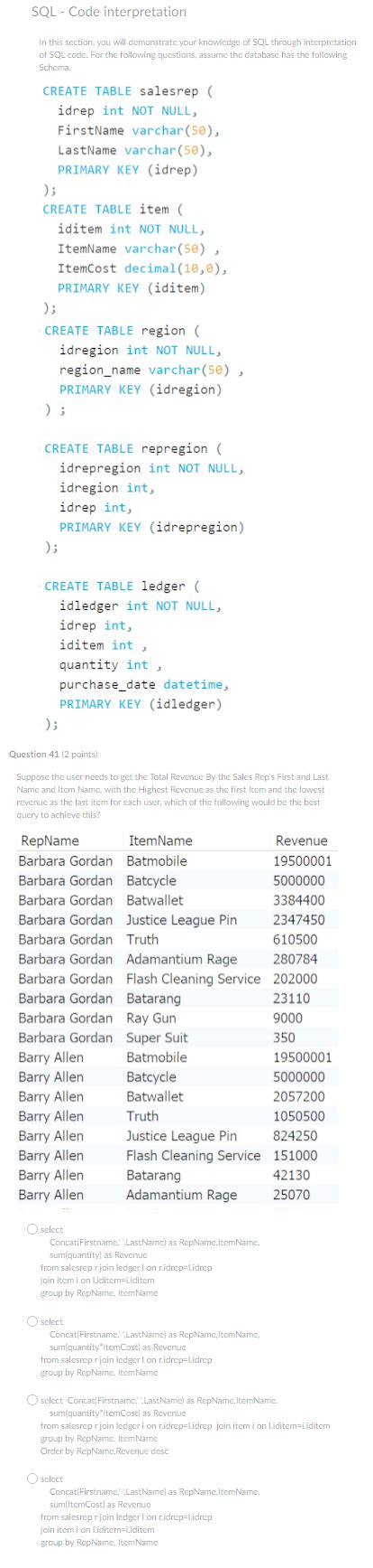 Solved Sql Code Interpretation In This Section You Will