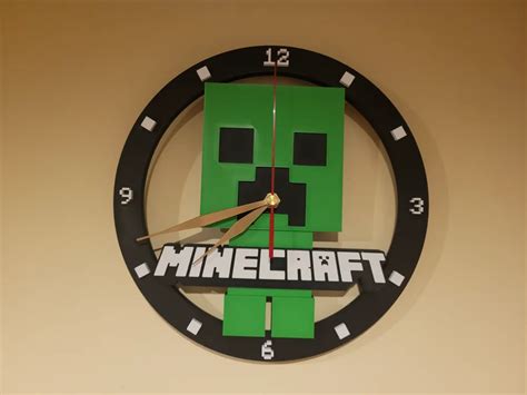 Minecraft Creeper Clock Free 3d Print Model Makerworld