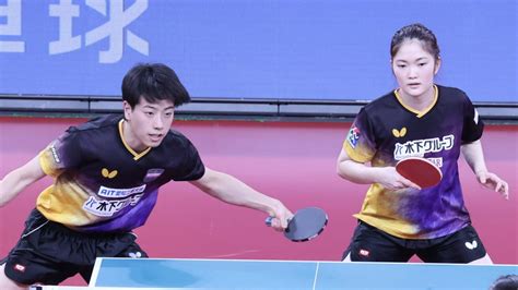 篠塚大登木原美悠ペアが決勝へ 大逆転で決勝進出の谷垣佑真岡田琴菜ペアと対戦＜全日本卓球2024混合ダブルス準決勝＞ 卓球メディア