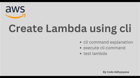 Create AWS Lambda Using Cli YouTube